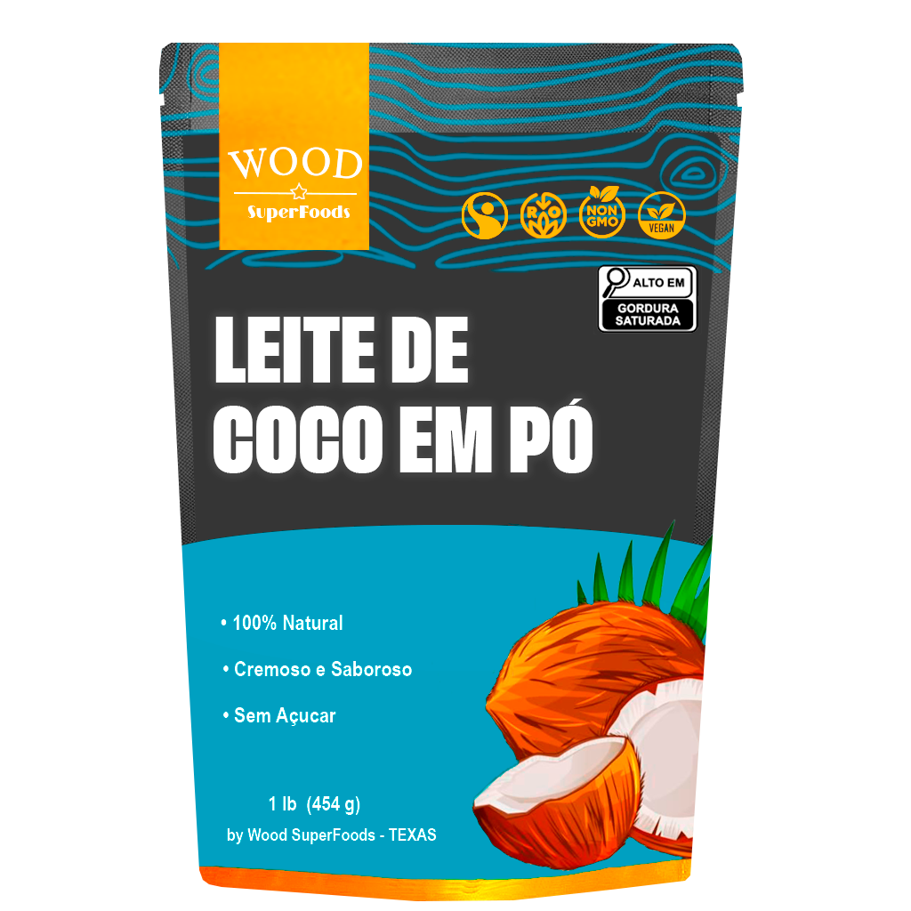 Kit 2 Leite de Coco em Pó 454g – Wood Superfoods
